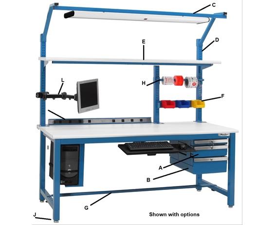 K Series 6,600 Lb. Capacity Most Premium HD Workbenches - AccessoriesMotion Savers