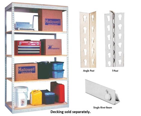 Hallowell Rivetwell™ Shelving With Single Rivet BeamMotion Savers