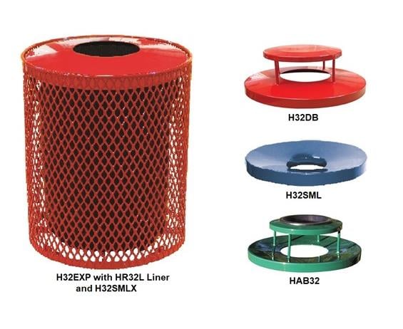 Expanded Metal Receptacles & LidsMotion Savers