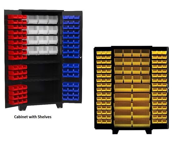 All-Welded 14 Gauge Bin CabinetsMotion Savers