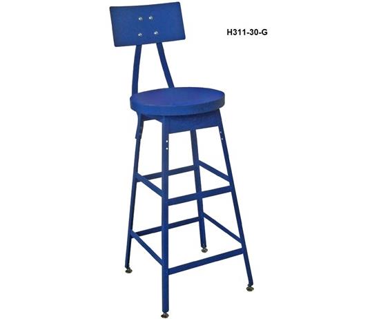 Industrial Shop Stools With Steel Seat And Steel BackrestMotion Savers