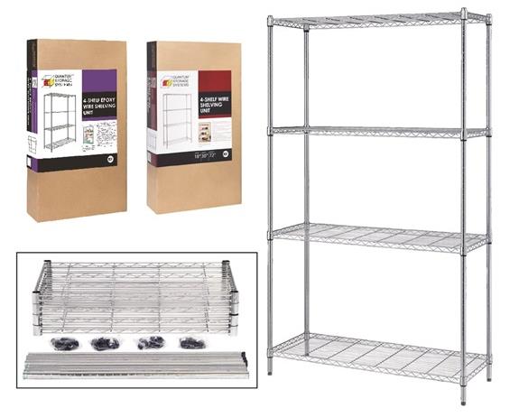 4-Shelf Consumer Grade Wire ShelvingMotion Savers