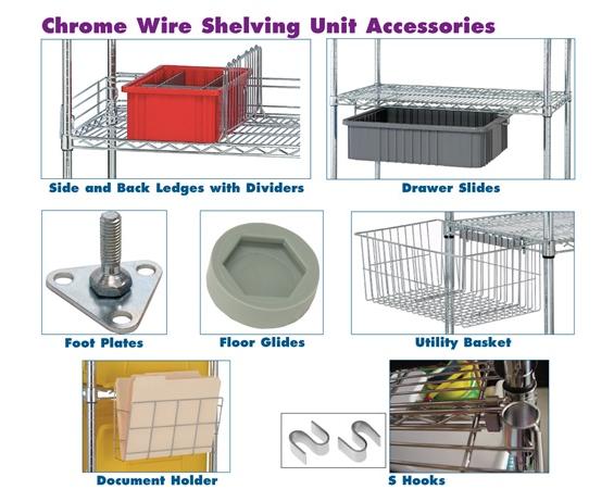 Chrome Wire Shelving Unit AccessoriesMotion Savers
