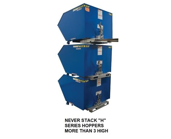 Low Profile 90 Degrees Self-Dumping Steel HoppersMotion Savers