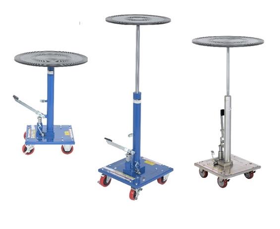 Hydraulic Post Tables With Rounded TopsMotion Savers
