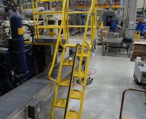 Carbon Steel (Yellow) Alternating Tread StairsMotion Savers