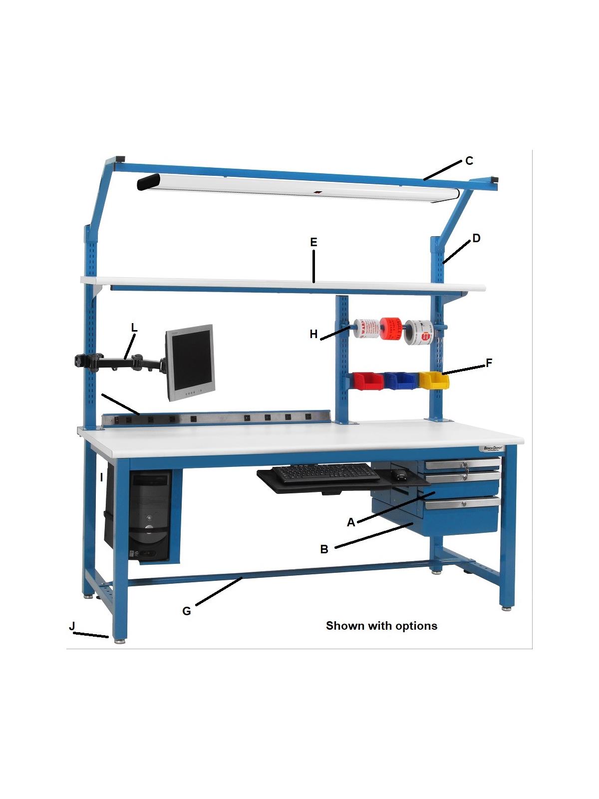 K Series 6,600 Lb. Capacity Most Premium HD Workbenches - AccessoriesMotion Savers