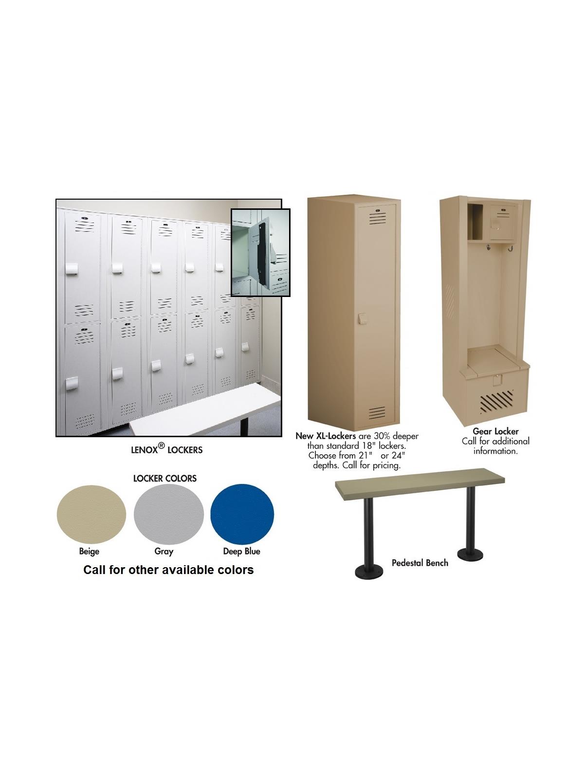 Lenox® Plastic Locker OptionsMotion Savers