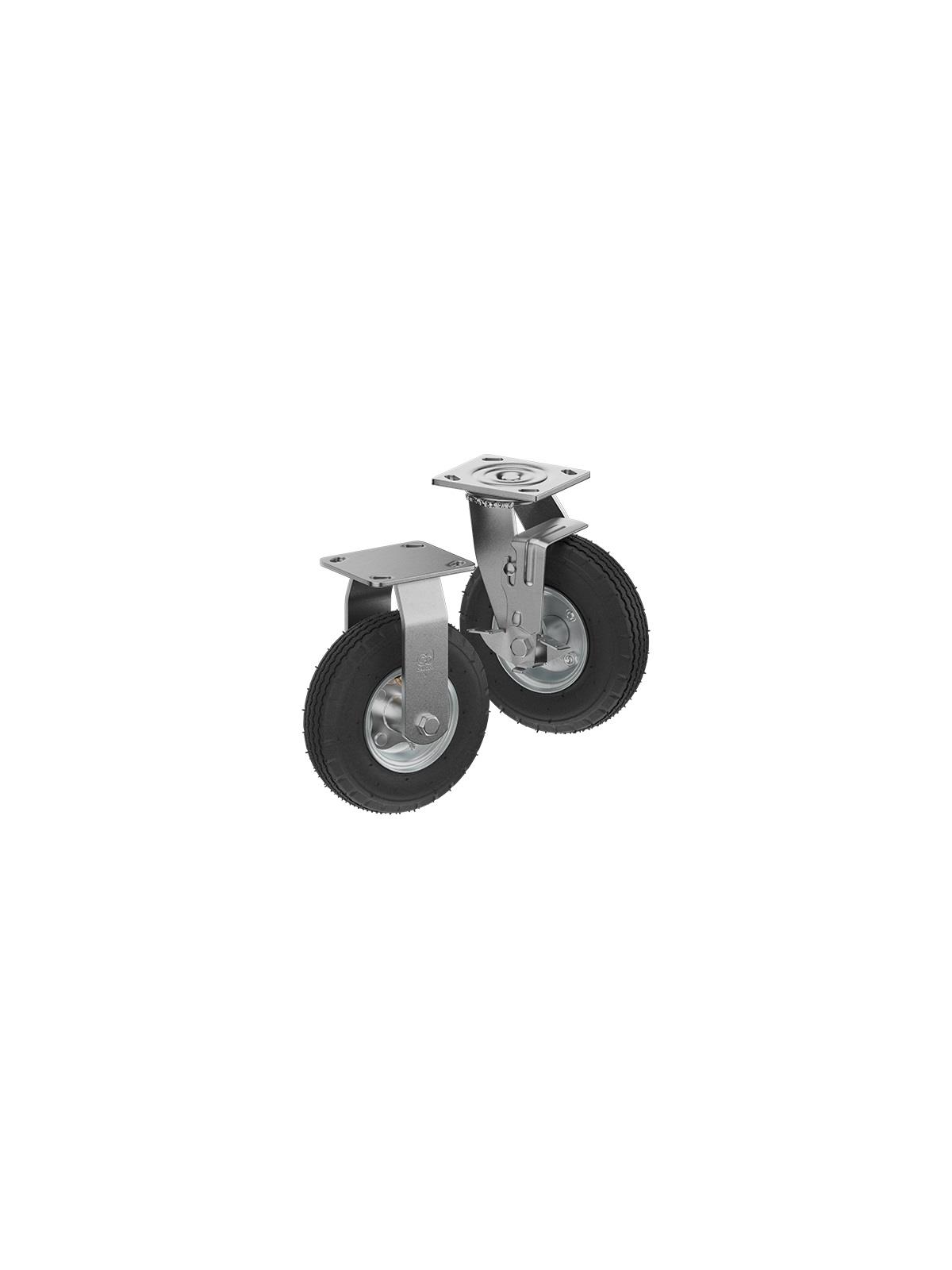 Casterdepot Top Plate Casters - Pneumatic Wheel - Capacities Up To 450 ...