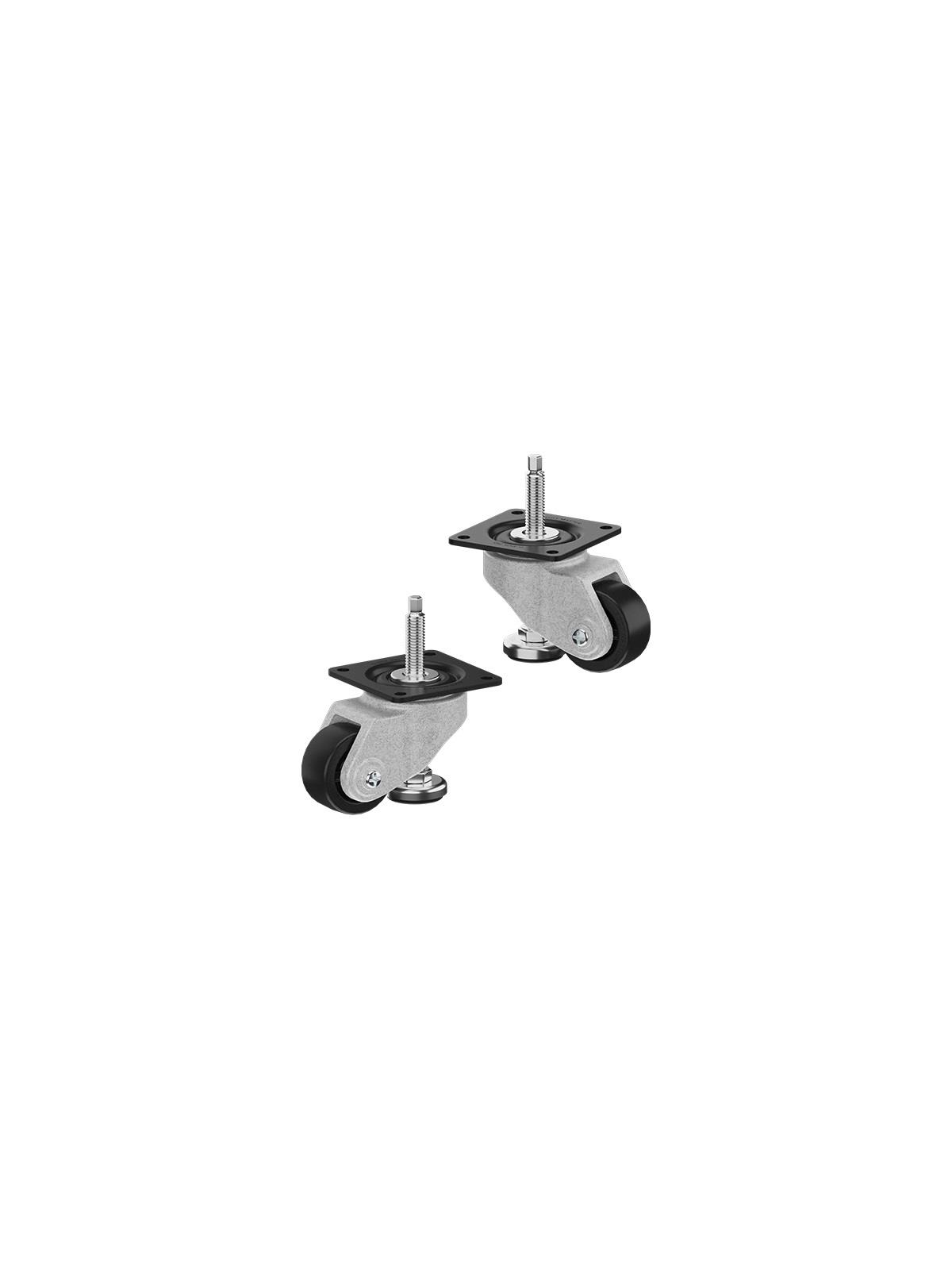 Casterdepot Leveling Casters - Nylon Wheel - Extended Foot Adjustment ...