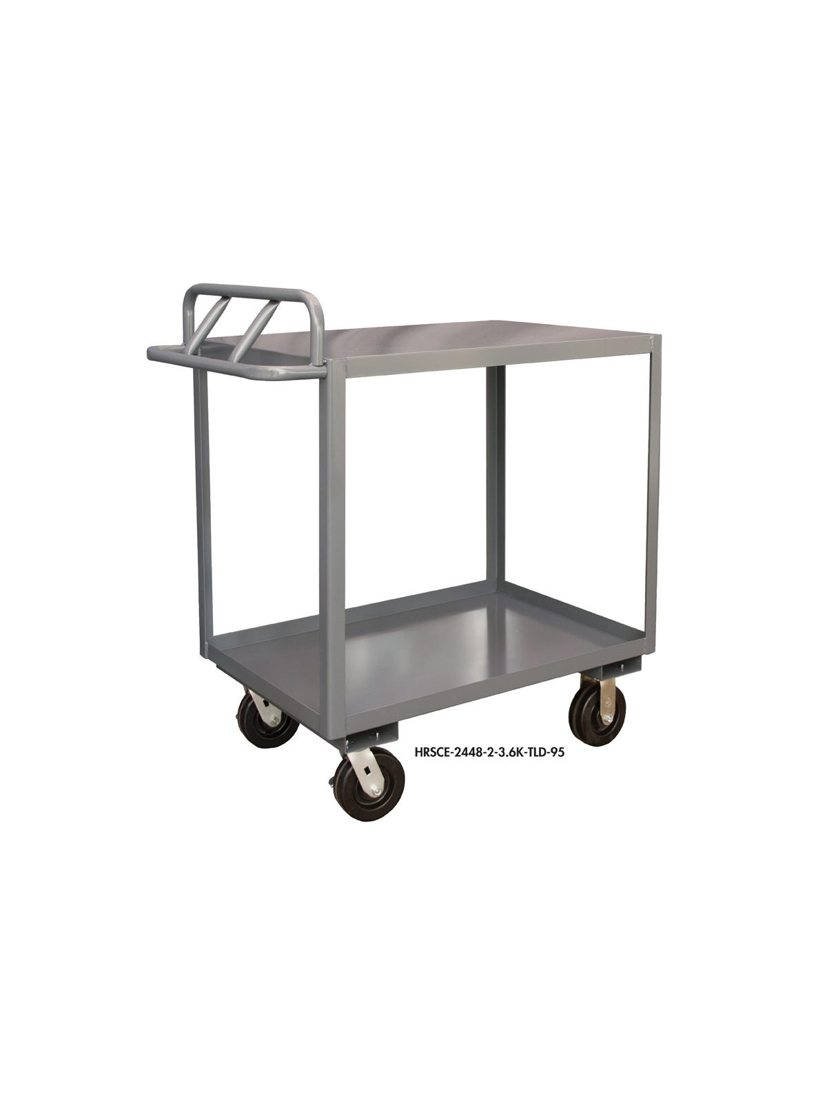 Rolling Stock Cart With Ergonomic HandleMotion Savers