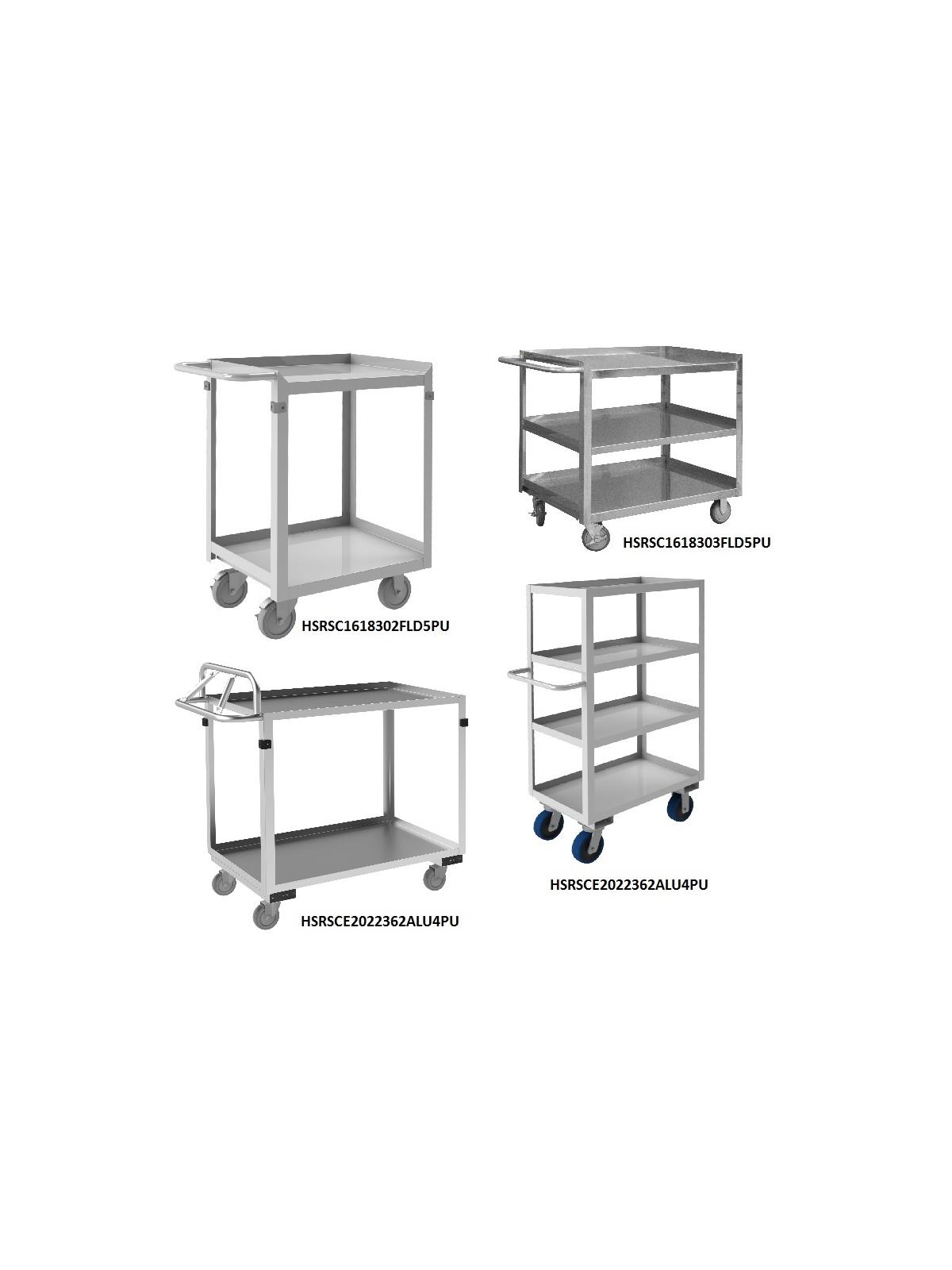Stainless Steel Shelf Stock CartsMotion Savers