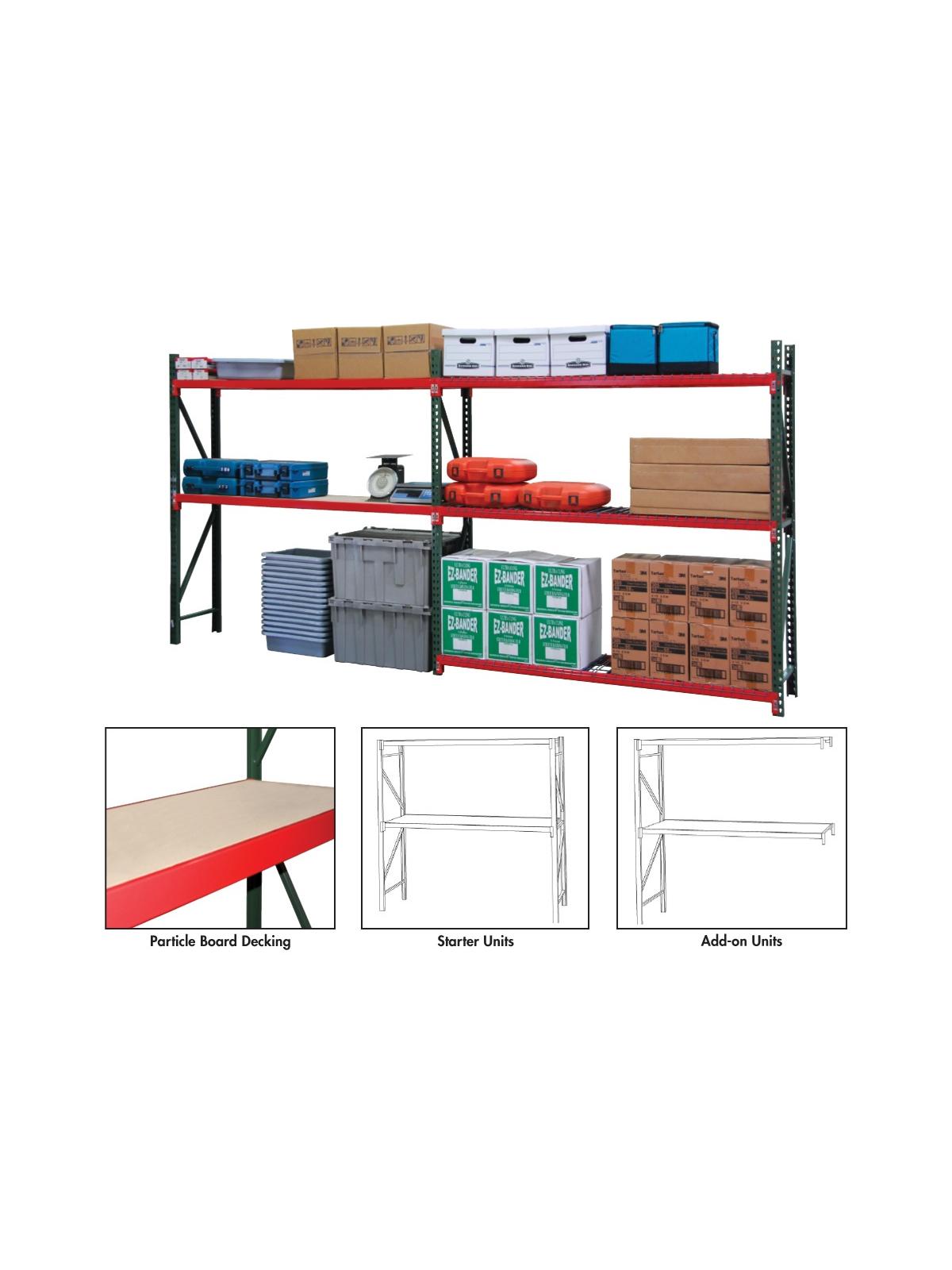 FastRak™ Bulk Storage Rack Units With Particle Board DeckingMotion Savers