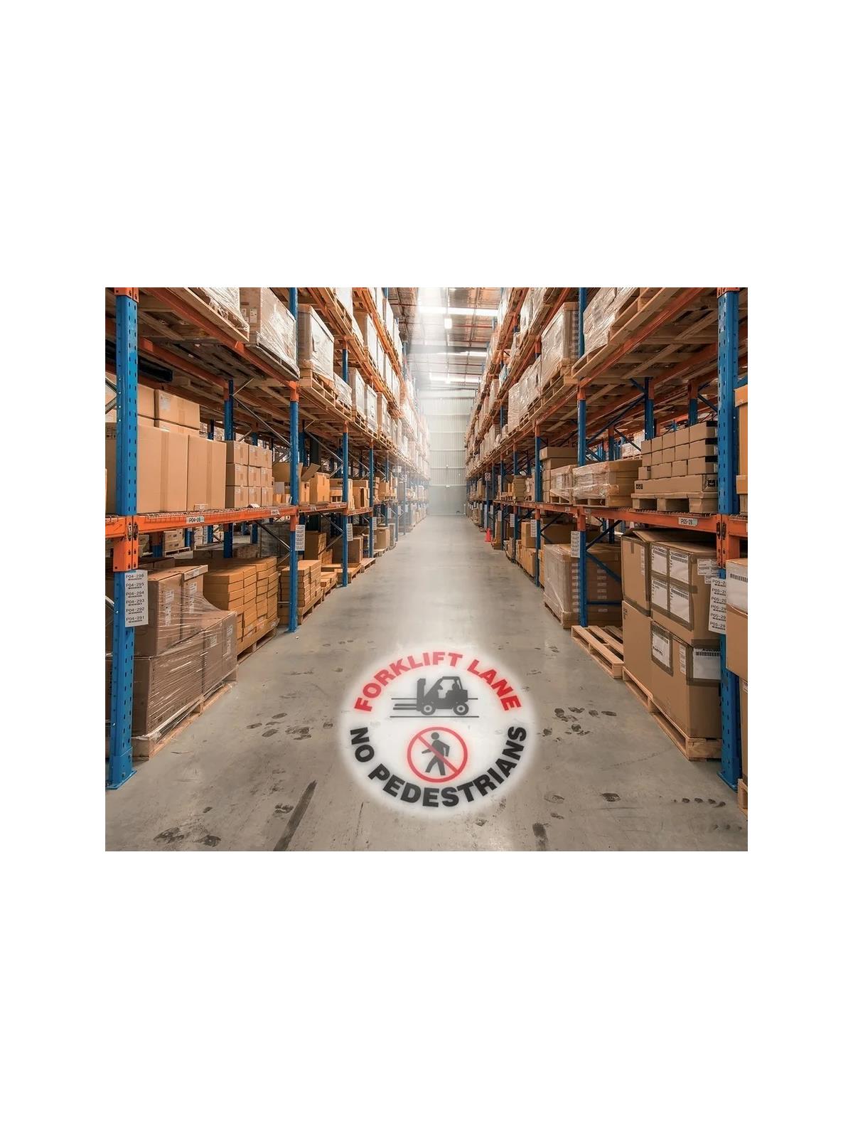 LED Sign Projector: Forklift Lane- - No PedestriansMotion Savers