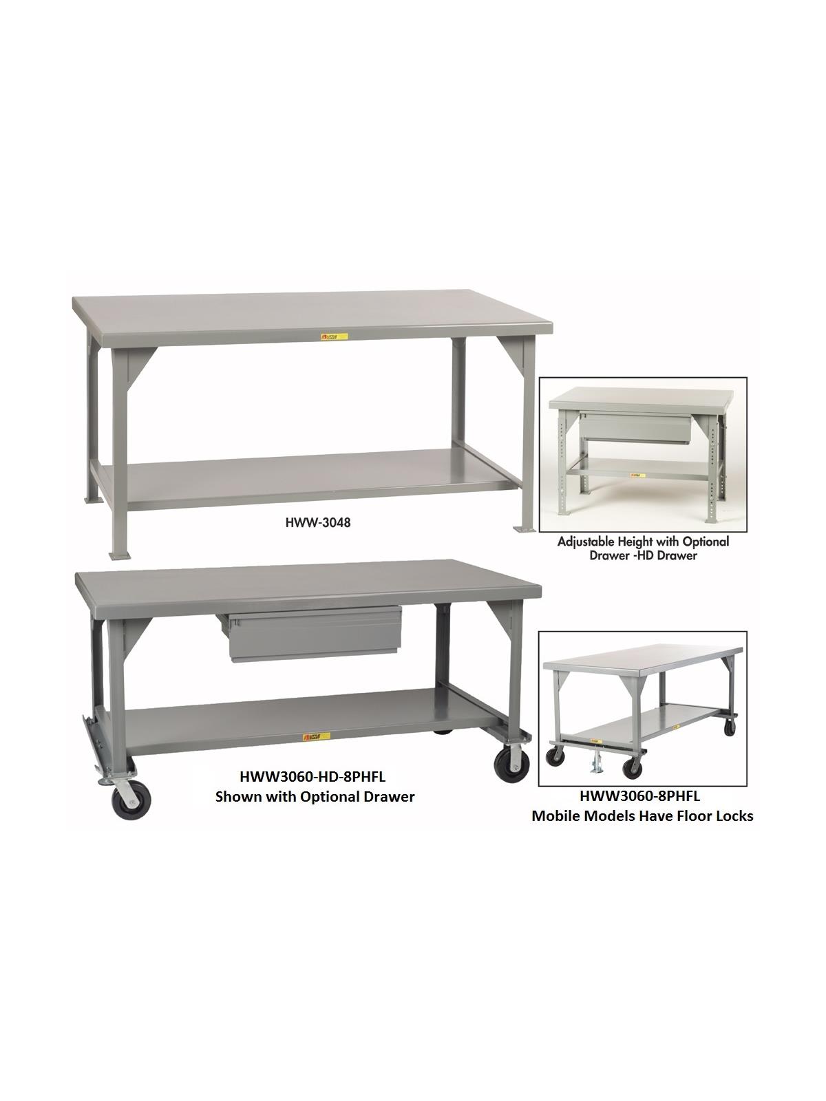All-Welded Extra Heavy Duty WorkbenchesMotion Savers