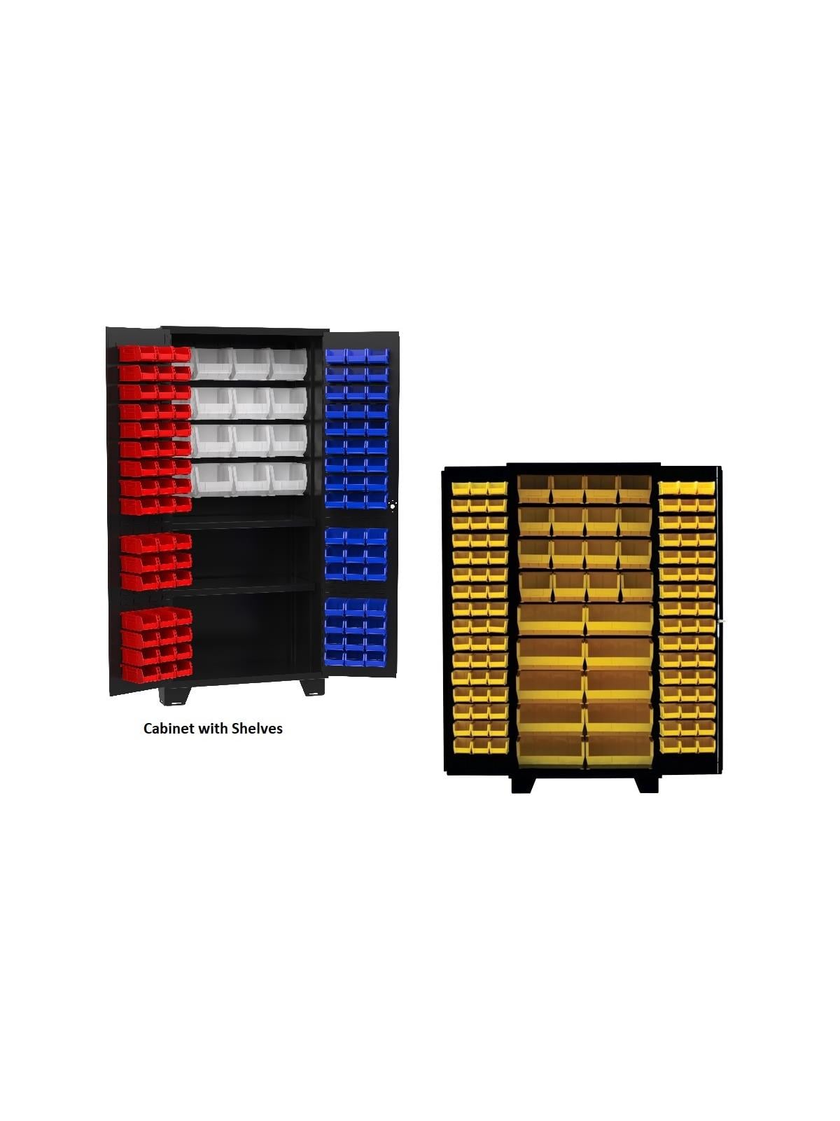 All-Welded 14 Gauge Bin CabinetsMotion Savers