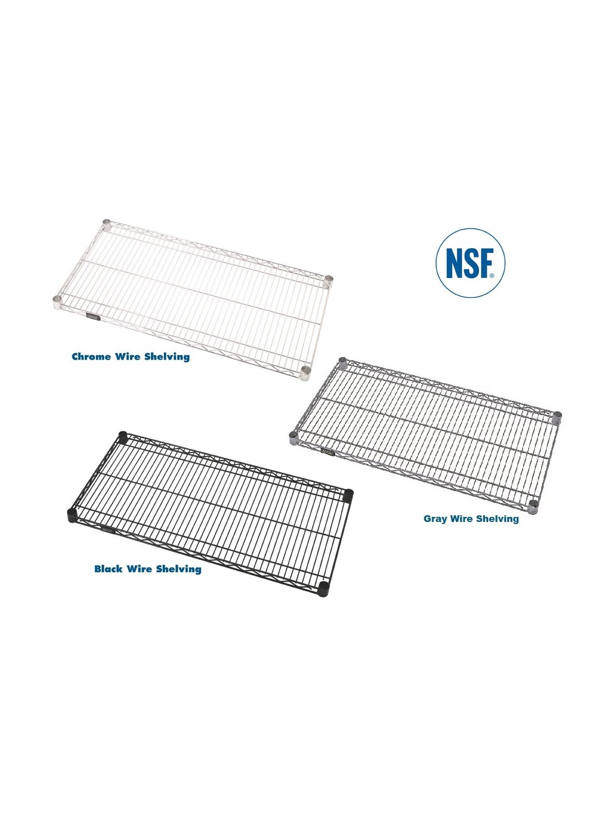 Chrome, Green, Gray & Black Epoxy Wire ShelvingMotion Savers