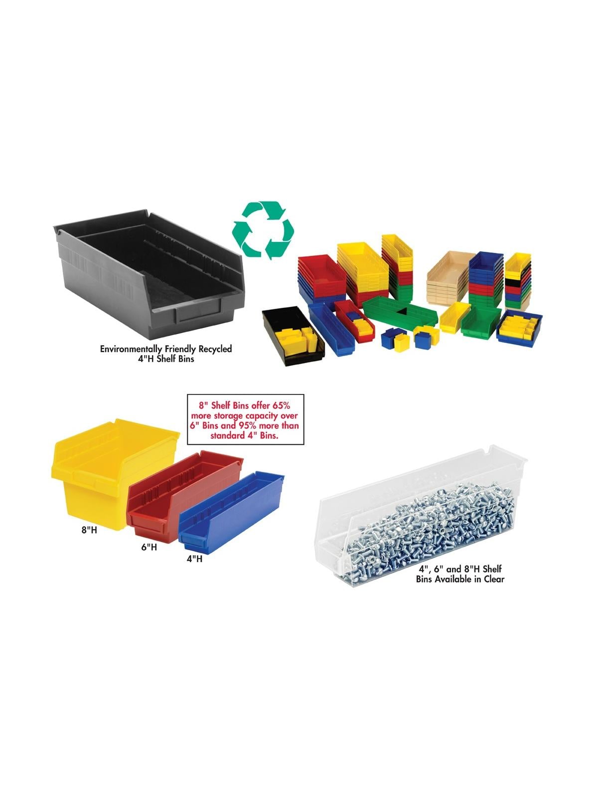 6" High Economy Shelf BinsMotion Savers