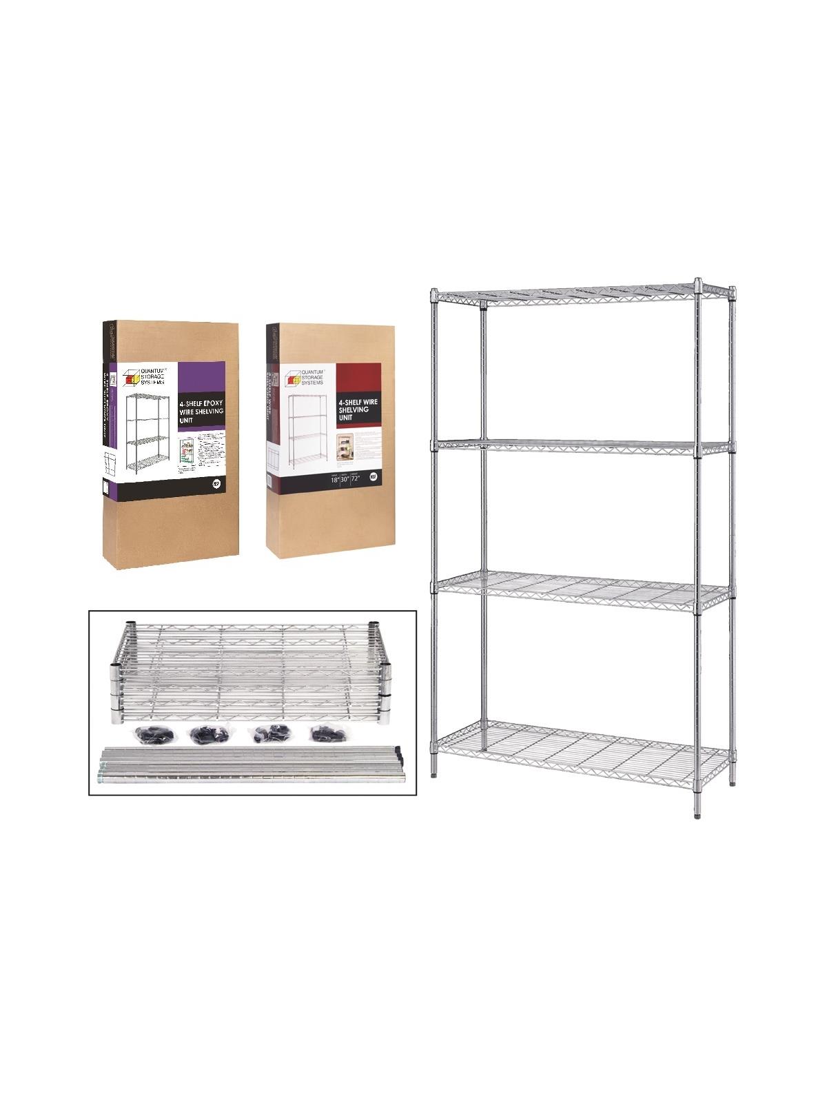 4-Shelf Consumer Grade Wire ShelvingMotion Savers