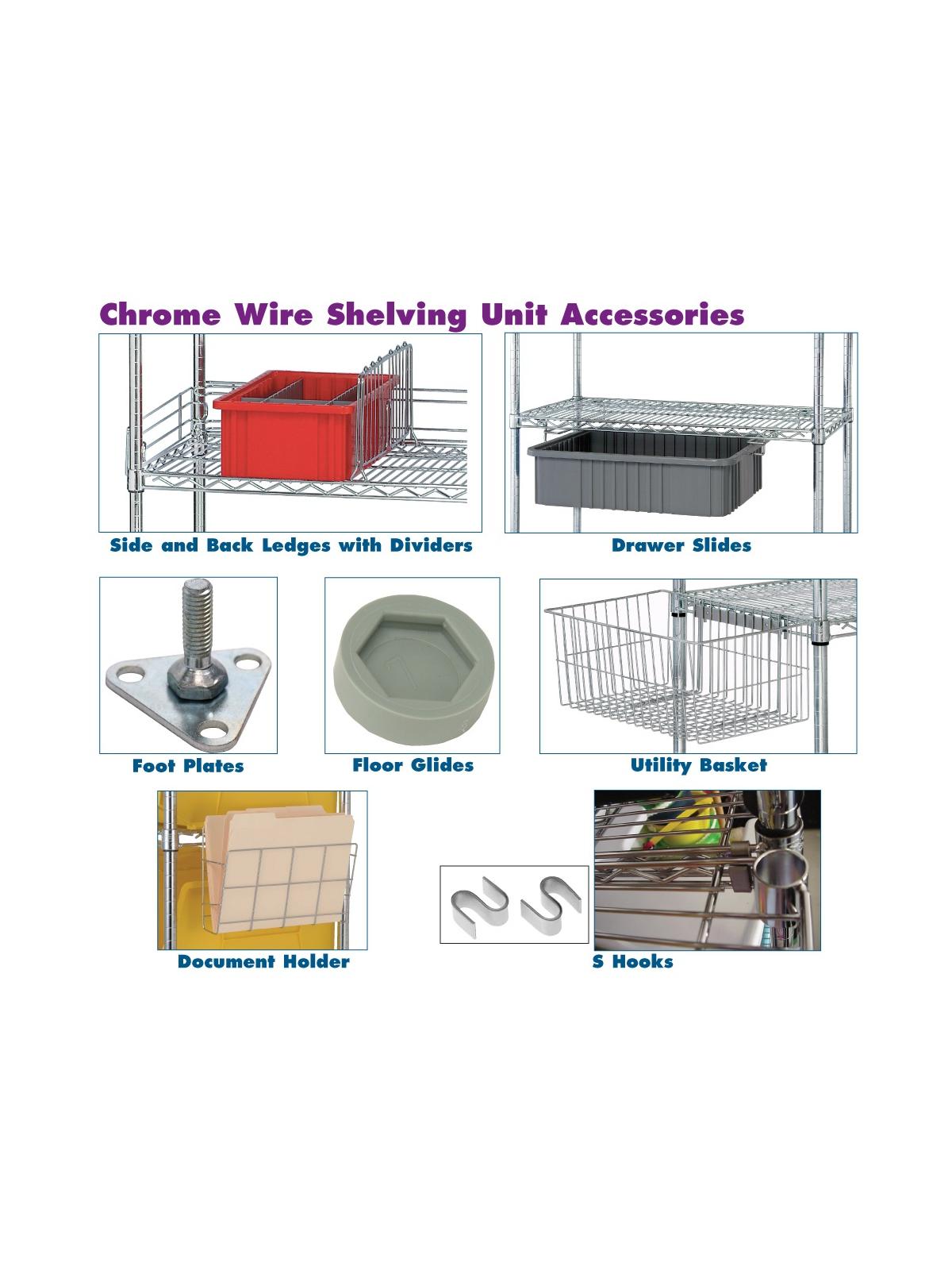 Chrome Wire Shelving Unit AccessoriesMotion Savers