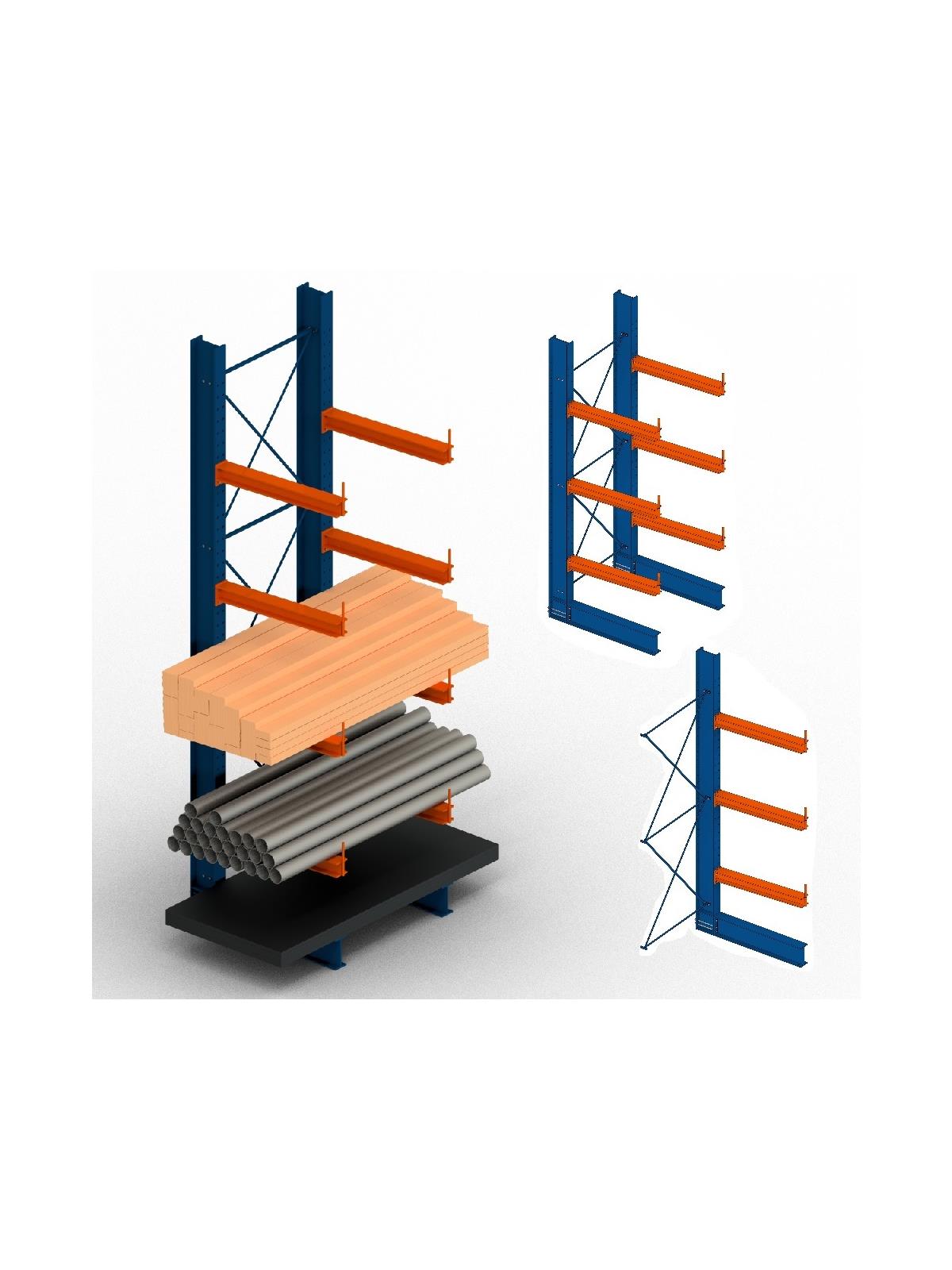 Space Plus Usa Cantilever Racking Single Side UnitsMotion Savers