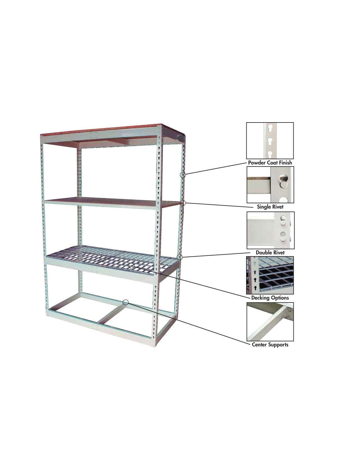 Space Plus Usa Rivet ShelvingMotion Savers